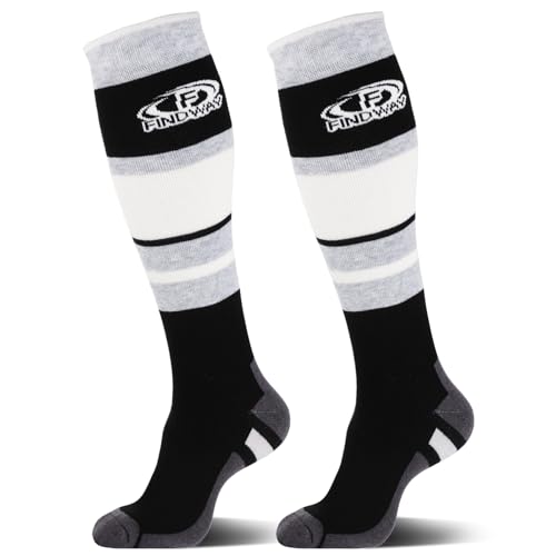 findway Merino Wool Ski Socks, 2/3 Pack Cold Weather Socks for Men Women, Thermal Knee high Warm Socks for Snowboarding