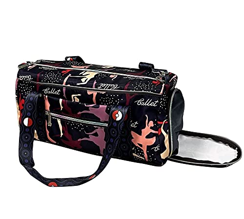 Girl's Ballet Dance Sports Gym Duffel Bag Small Weekender Ovenight Travel Carry On Tote