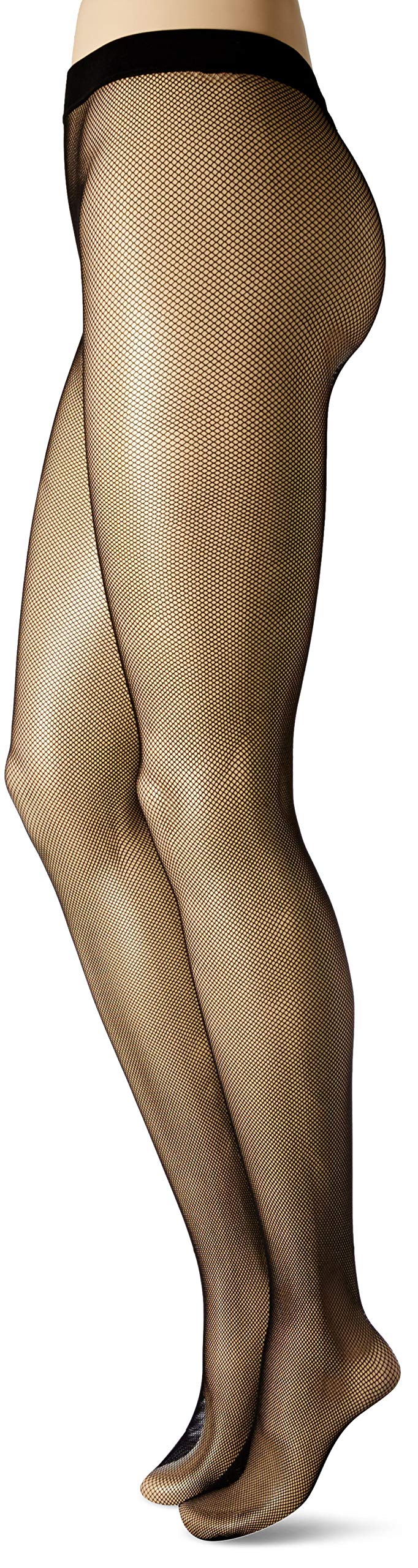 Hanes Silk Reflections Hanes Women's Fishnet Tights, Black, Large Tall