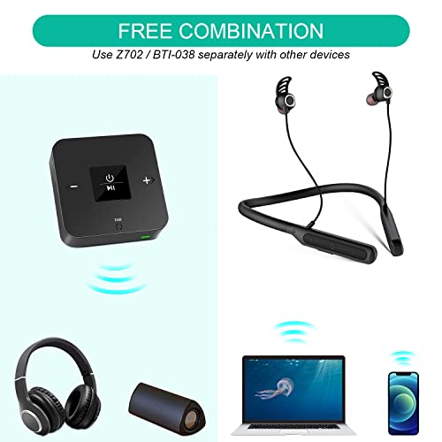 Giveet Bluetooth Headphones Earbuds for TV Watching, Wireless Neckband Earphones w/Bluetooth Transmitter Set for Optical Digital, RCA, 3.5mm Aux Ported TVs, 16Hrs Playtime, Plug & Play, No Audio Delay