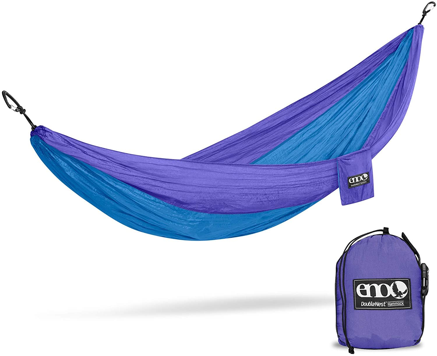 ENO Eagles Nest Outfitters - DoubleNest Hammock, Portable Hammock for Two, Purple/Teal