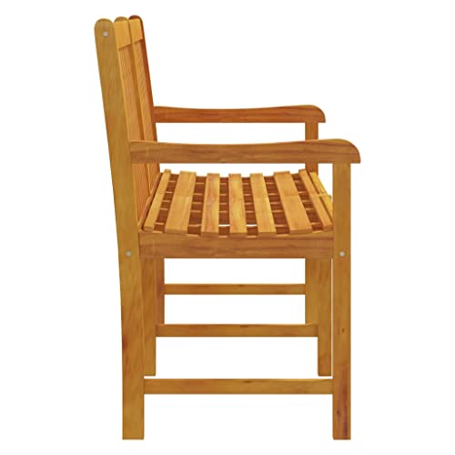MINERWALL Patio Bench 59.1" Solid Acacia Wood,Acacia Wood Patio Bench with Armrests for Enhanced Outdoor Seating Comfort Patio Furniture
