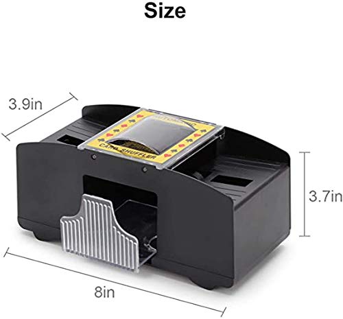 Electronic Playing Card Shuffler Automatic Battery Operated 2 Standard Desks with Push Button