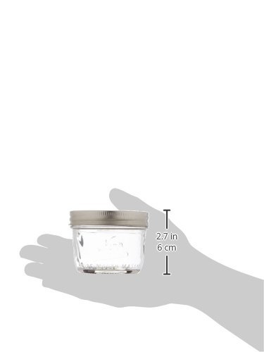 Jarden Kerr Wide Mouth Half-Pint Glass Mason Jars 8-Ounces with Lids and Bands 12-Count per Case (1-Case)