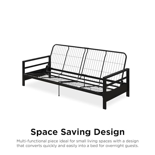 DHP Miles Metal Futon Frame, Black