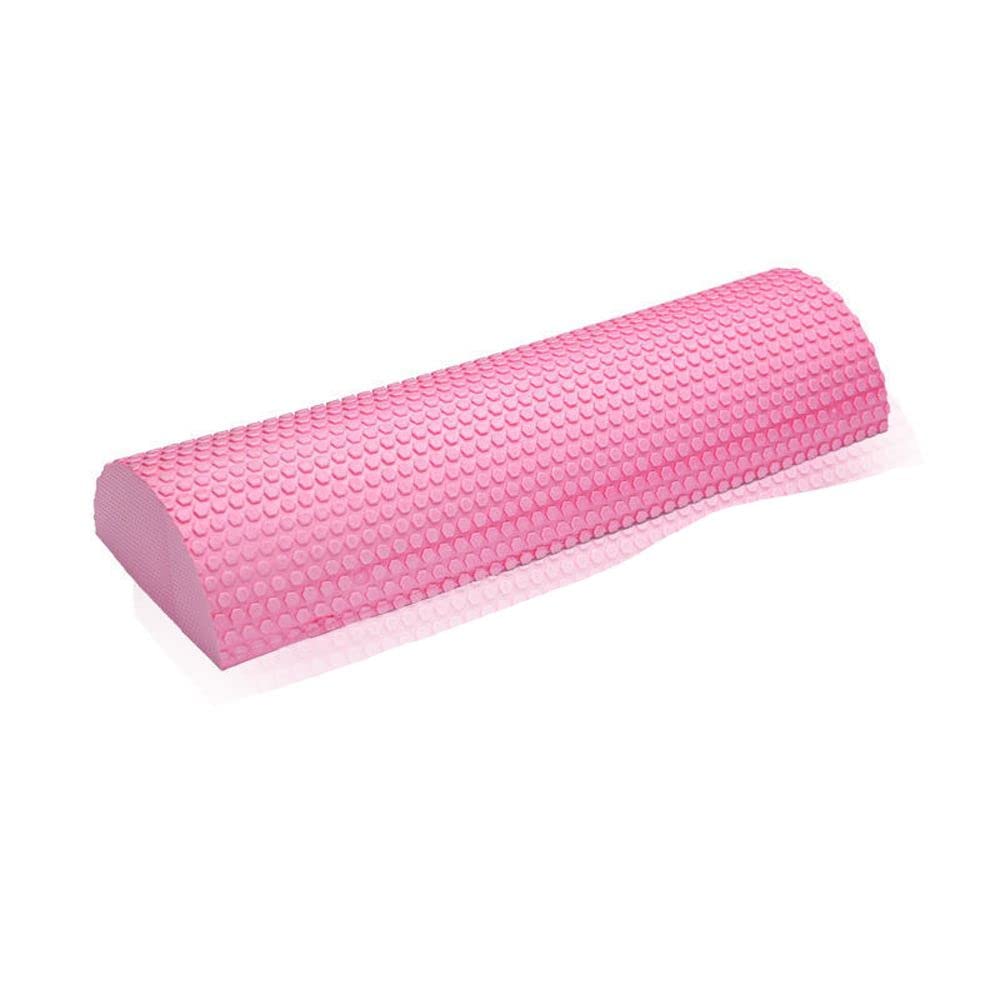Foam Roller,30-45cm Muscle Massage Roller Half Round Fitness Roller Yoga Block Balance Pad Muscle Physical Restoration(45cm,Pink)