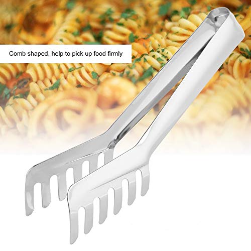 Spaghetti Tongs - Kitchen Pasta Tongs Stainless Steel Comb Shaped Tongs, Noodles Pasta Clip Kitchen Cooking Tool (8 inchs)