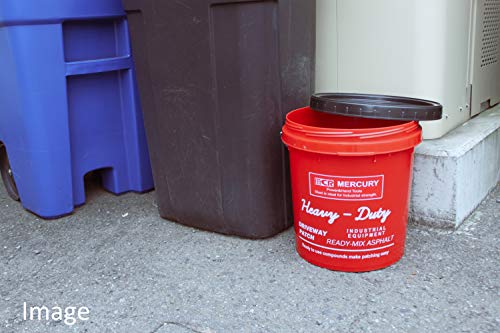 Mercury ME046147 PP Industrial Bucket Storage Box, Black, 13.6 x 12.4 x 12.4 inches (34.5 x 31.5 x 31.5 cm), Black