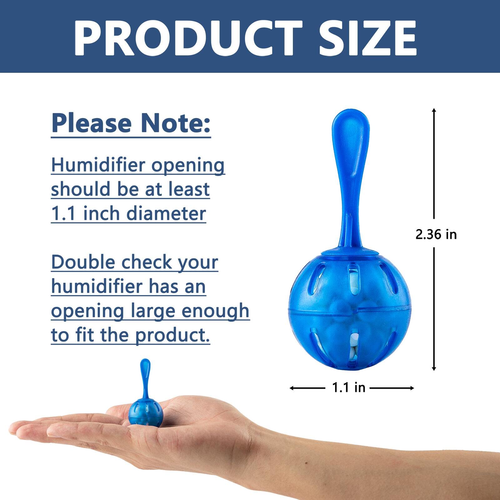 Humidifier Tank Cleaner, Raipoment Demineralization Cleaning Ball, Compatible with Mist Humidifiers, Fish Tank, Purifies Water, Prevents Hard Water Build-Up,Eliminates White Dust and Odor, 10pcs