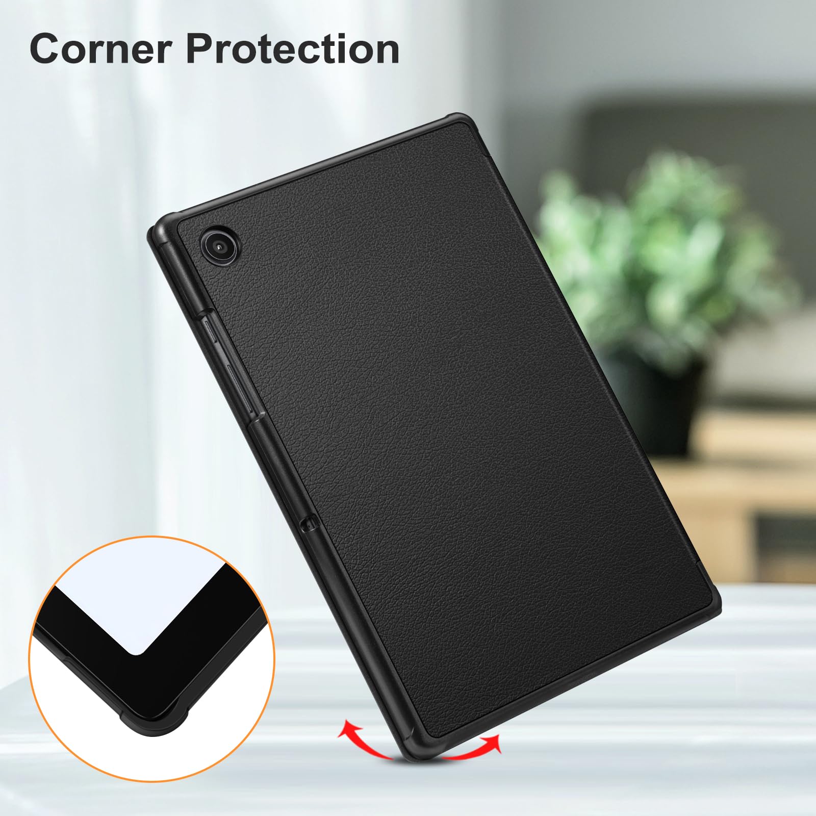 Fintie Slim Case for Samsung Galaxy Tab A8 10.5 Inch 2022 Model (SM-X200/X205/X207), Ultra Thin Lightweight Hard Back Shell Tri-Fold Stand Cover with Auto Wake/Sleep, Starry Sky