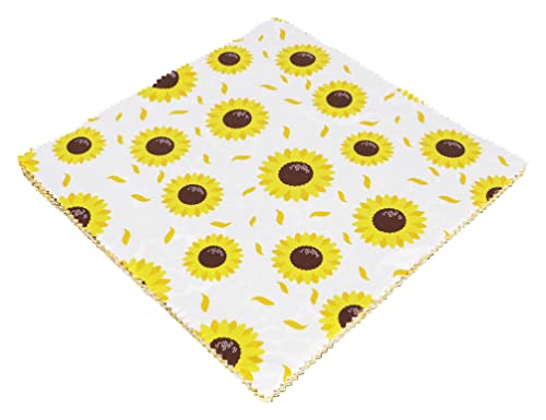 Soimoi Precut 10-inch Honey Bee Prints Cotton Fabric Bundle Quilting Squares Charm Pack DIY Patchwork Sewing Craft- White & Yellow