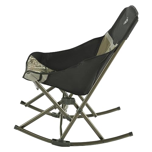 TIMBER RIDGE Portable Rocking Camping Adults Patio Rocker Chair Foldable for Lawn, Yard, Indoor, Support up to 300 lbs, Carry Bag Included, Camo