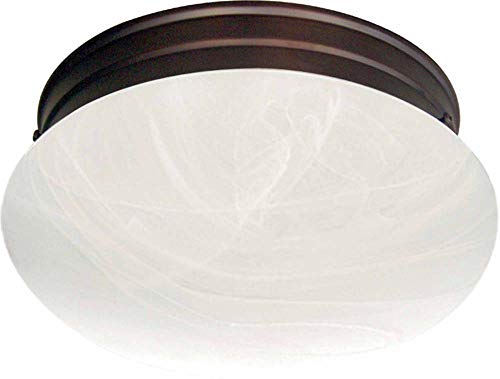 Volume Lighting 7788-79 Volume Lighting V7788 2 Light 9" Flush Mount Ceiling Fixture with White Alabaster Glass Shade
