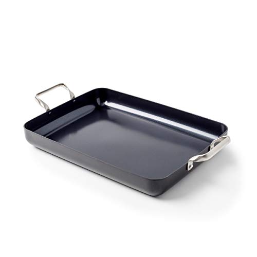 GreenPan Chop & Grill Roasting Pan, 13.8ā x 10ā, Black
