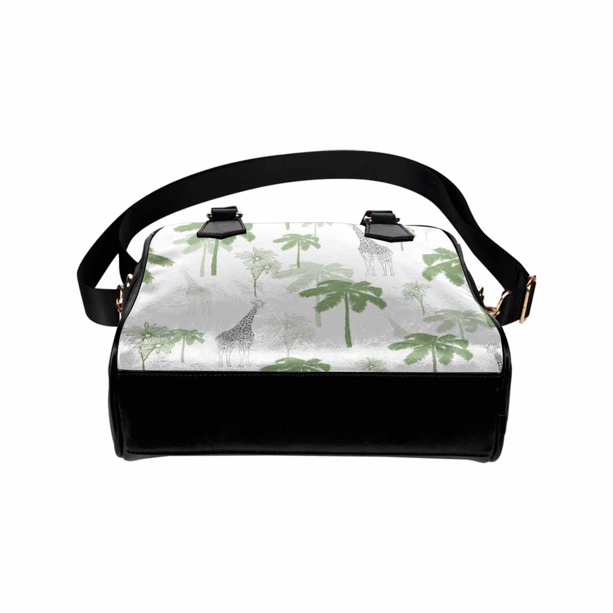 InterestPrint Giraffe Palm Trees PU Leather Purse Handbags Shoulder Crossbody Bag for Women
