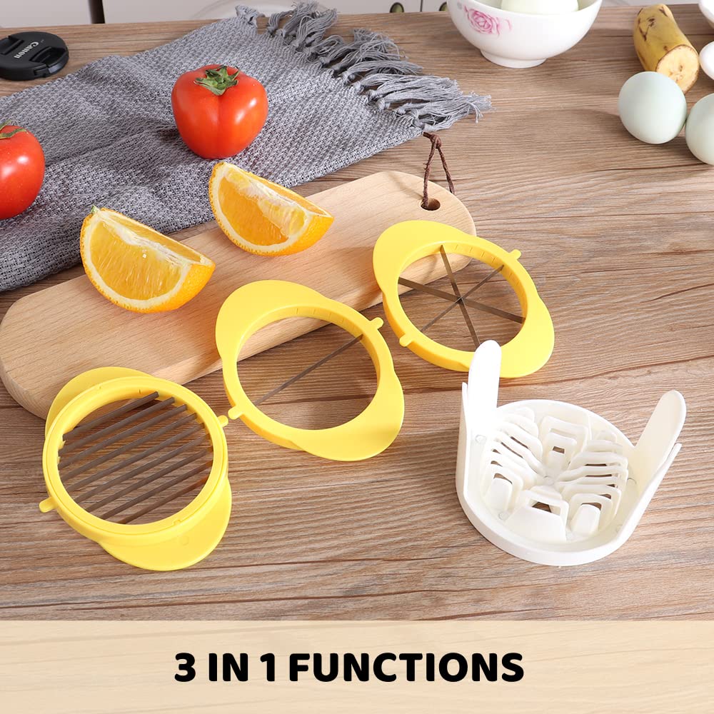 Jawbush Salad Utensils, Includes Professional Lettuce Knife to Prevent Browning and 3 in 1 Egg Slicer with Stainless Steel Blades