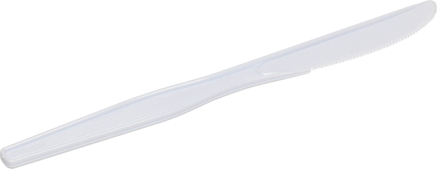 Dixie PKM21 Plastic Cutlery, Mediumweight Knives, White, 1000/Carton