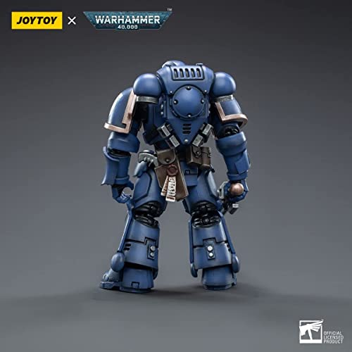 JoyToy Warhammer 40K 1/18 Action Figure Space Marines Ultramarines Model(Brother Catonus), Blue (JT2825)