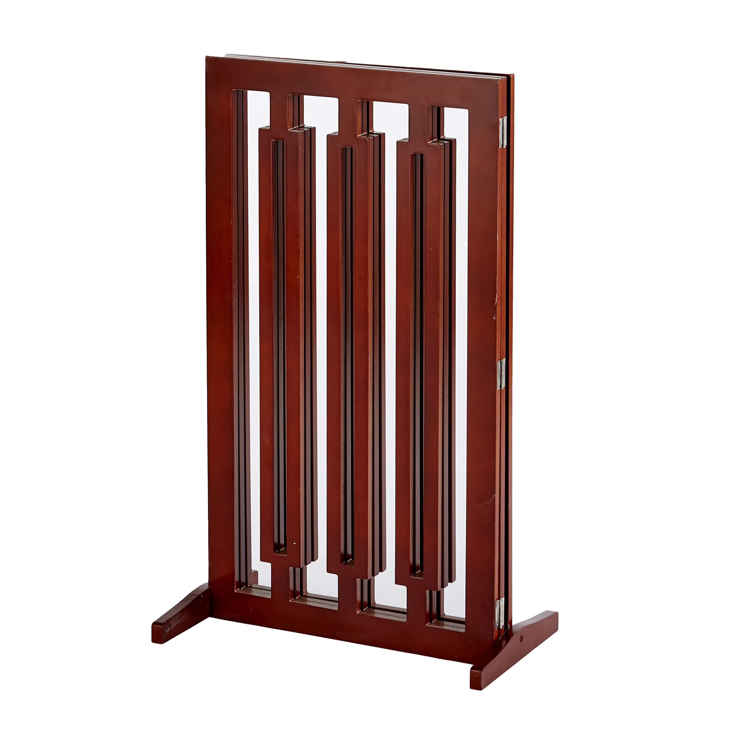Hollow Pet Gate - Dog Gate for Doorways - Walnut