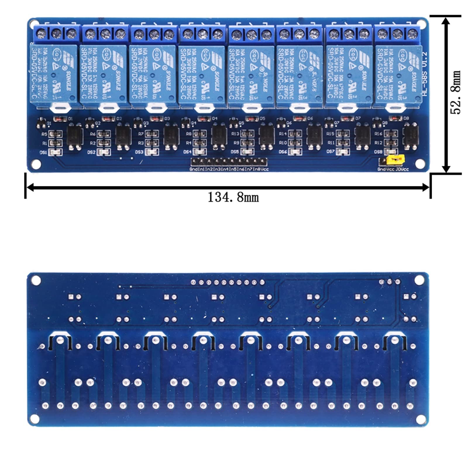 ILAME 1 2 4 6 8 Channel DC 5V Relay Module One Way with Optocoupler Low Level Trigger Expansion Board for Arduino DIY Kit Raspberry Pi (Color : 5V, Size : 1 Chanel)