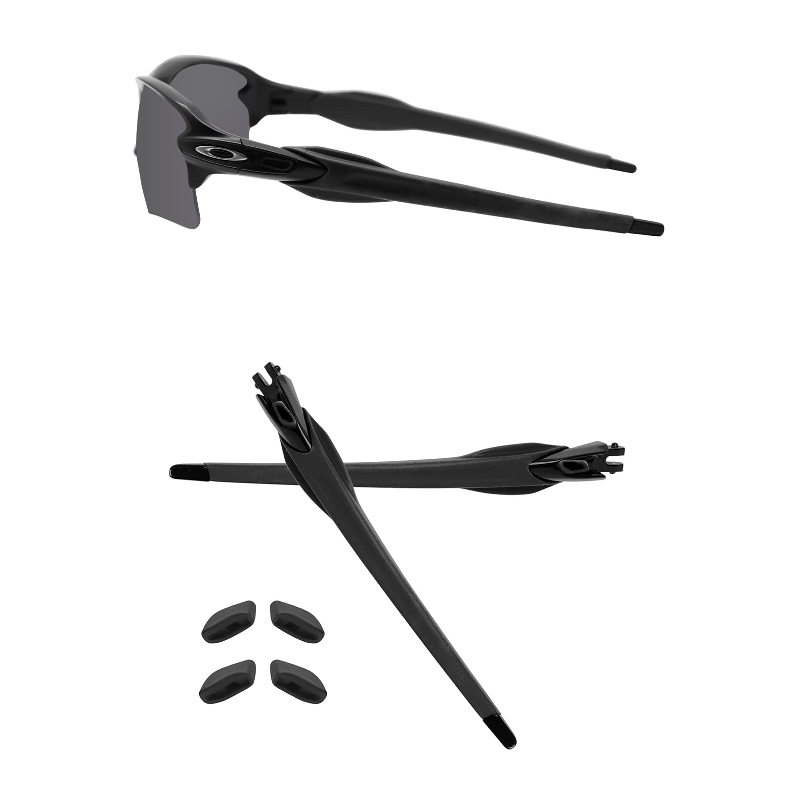GOHIN Replacement Temples Arms Legs For Oakley Flak 2.0/ Flak 2.0 XL Glasses - Black