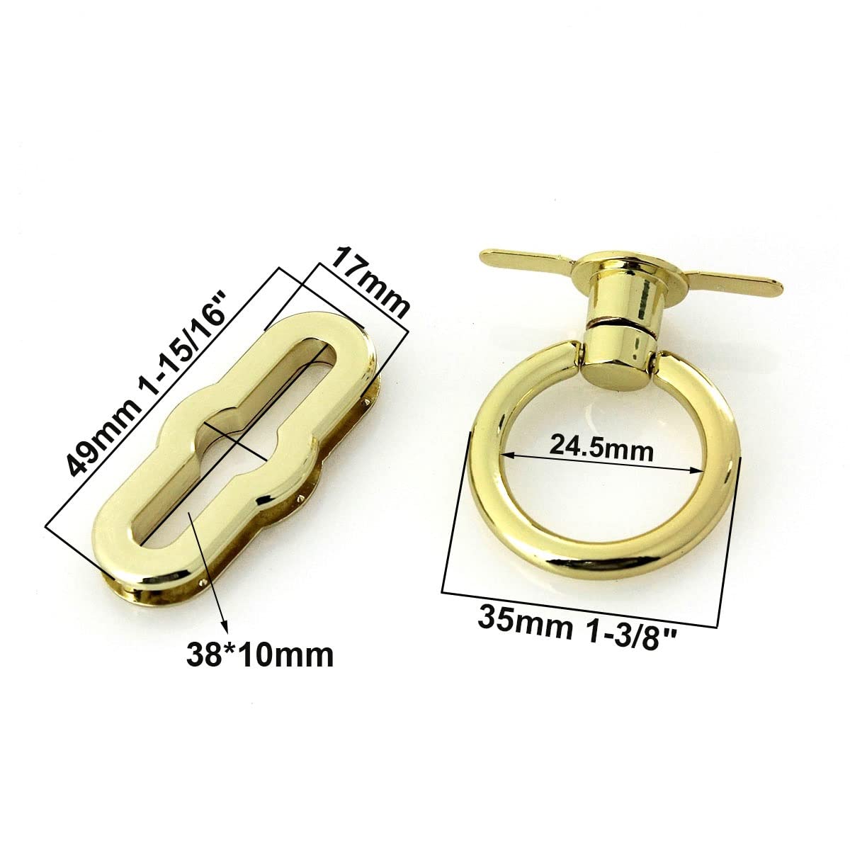 GGRBH Metal Turn Lock Durable Lock Clasp for DIY Handbag Bag Purse Luggage Hardware Closure Bag Parts Accessories
