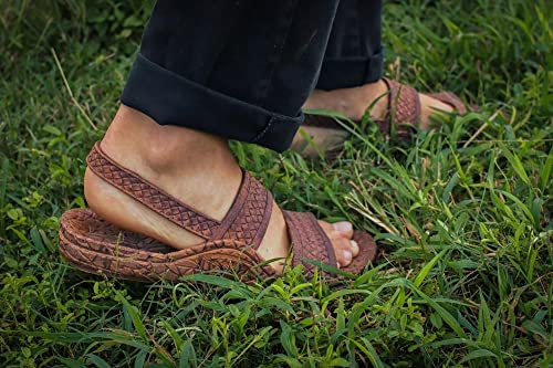 New Adventure Orthopedic J-Slips Hawaiian Jesus Sandals with arch, deep footbed, and backstraps Coconut W7