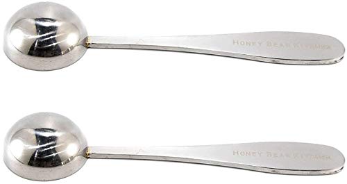 Honey Bear Kitchen 5 ml Teaspoon Measuring Scoops, Polished Stainless Steel, Set of 2