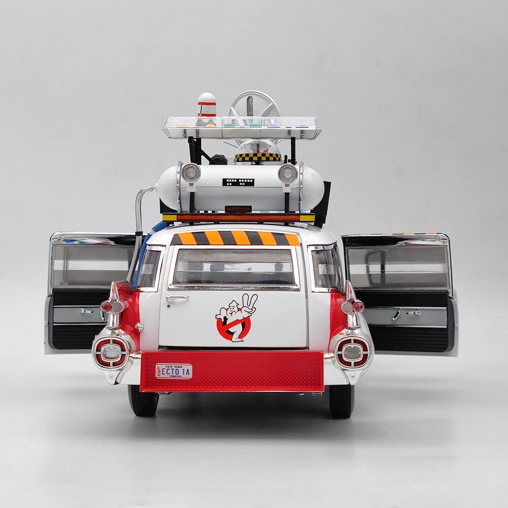 HW 1:18 for Cadillac Ghostbusters II ECTO 1A Elite X5470 Diecast Toys Car Models Gifts Collection Limited Edition