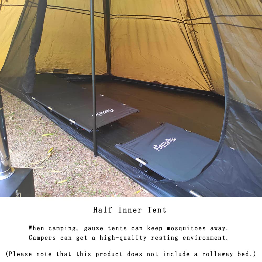 FIREHIKING Camping Half Inner Tent Suitable for Large Hot Tent (4-8 Person, Mesh)