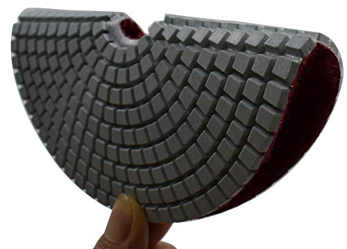 Konfor 5 Inch Wet Diamond Polishing Pads - 7 Piece Set for Marble Granite Concrete Countertop Glass Engineered Stone