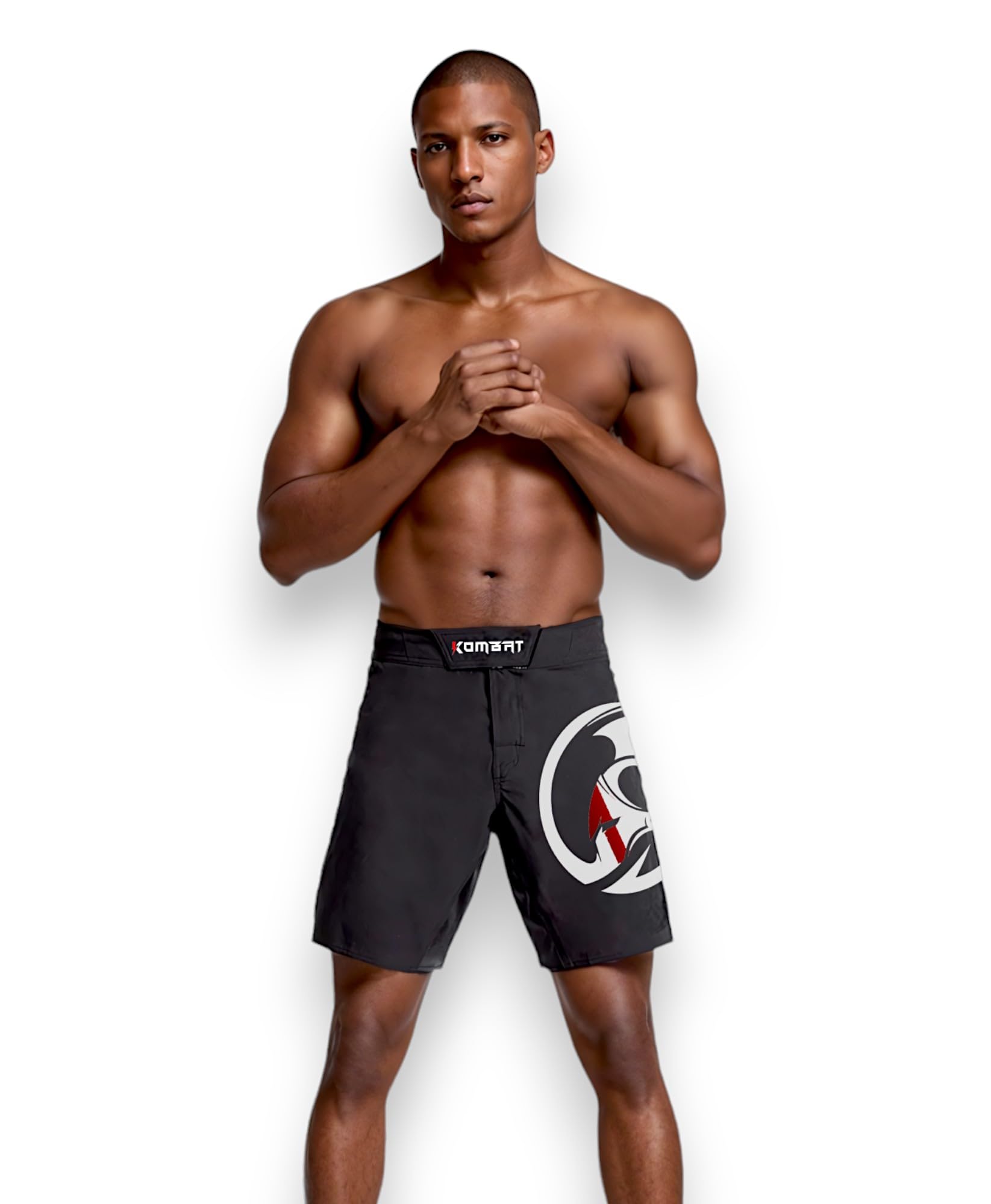 KOMBAT USA Men's MMA Shorts β Baseline Grappling & Fight Shorts | Athletic Shorts | Muay Thai BJJ Training Jiu Jitsu No Gi (as1, Alpha, x_l, Regular, Regular, Black)