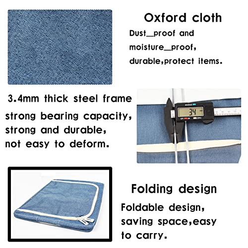 Storage Bins, Foldable,Stackable Clothes Storage Bags,clothes organizer,for Clothes With Large Clear Window Carry Handles, for Bedding, Linen, Clothes (24 L 2 Pack)