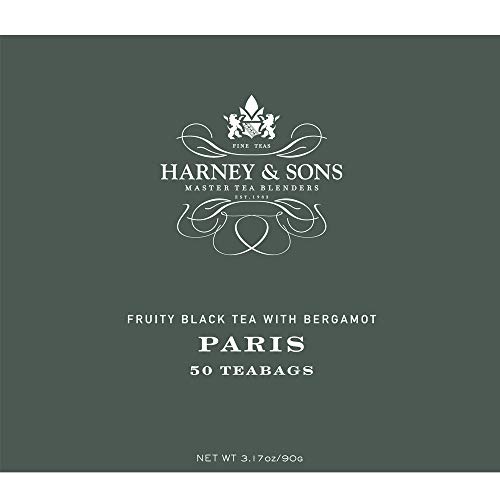 Harney & Sons Paris Tea, Fruity Black tea with Bergamot, 50 teabags