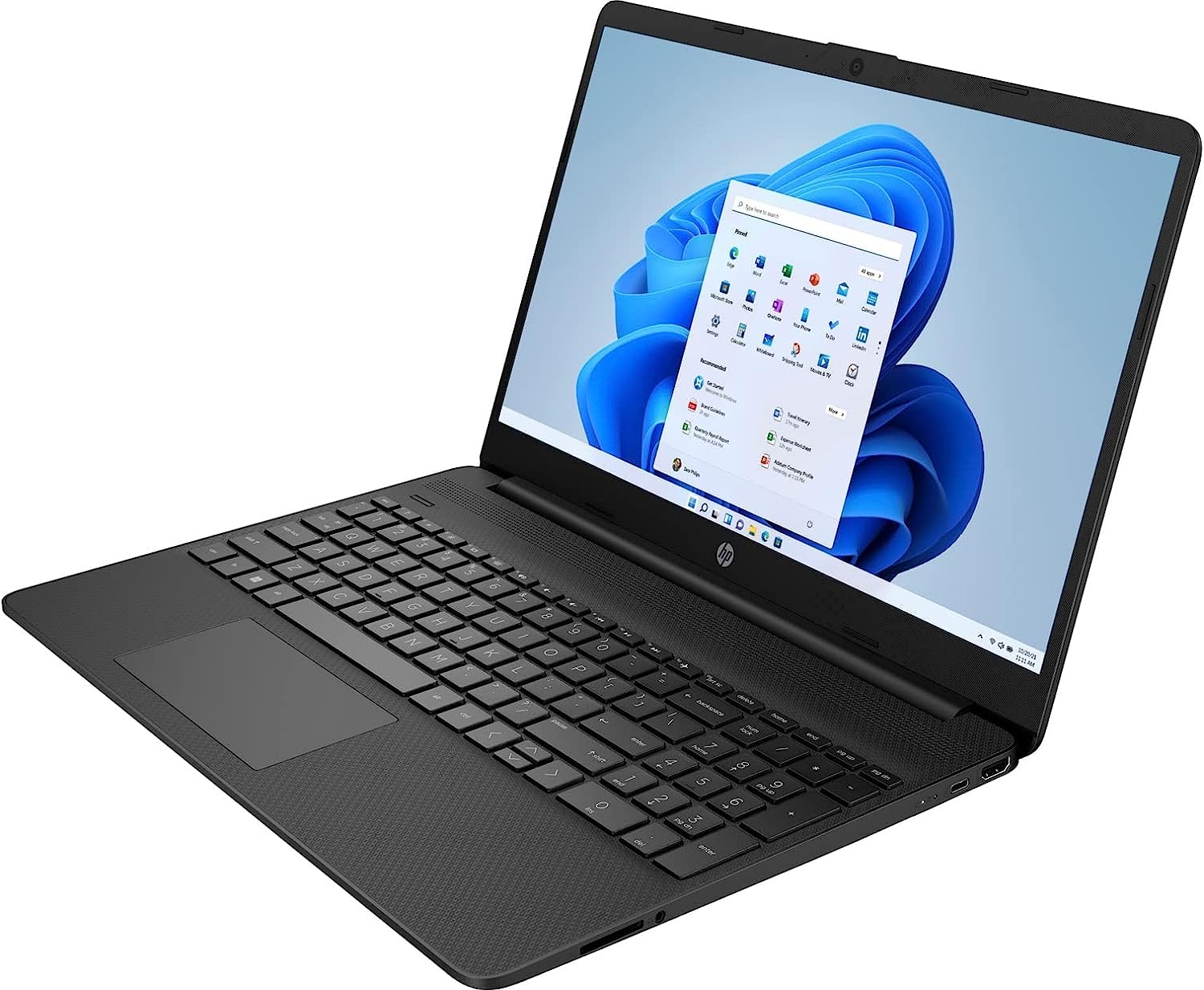 HP Laptop 15-DY5007CA 15.6-inch FHD IPS Notebook Intel Core i5-1235U Iris Xe Graphics 8GB DDR4 RAM, 512GB PCie SSD Computer PC Storage USB HDMI Port Bluetooth WiFi Windows 11 Home, Jet Black (Renewed)
