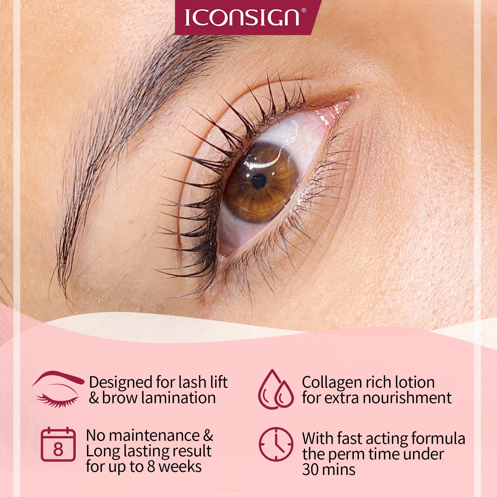 Lash Lift Kit, ICONSIGN Eyelash Perm Kit Professional Salon Result Create Curling Eyelashes Look Lasts 8 Weeks, Suitable for Salon & Home Use