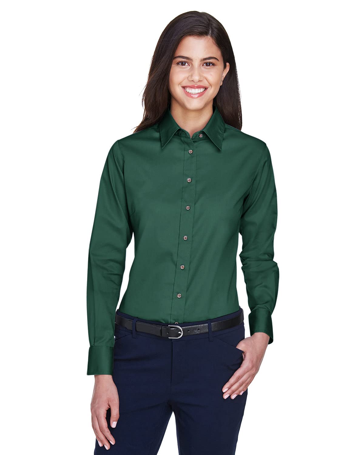 Harriton M500 Mens Easy Blend Twill Shirt Hunter X-Large