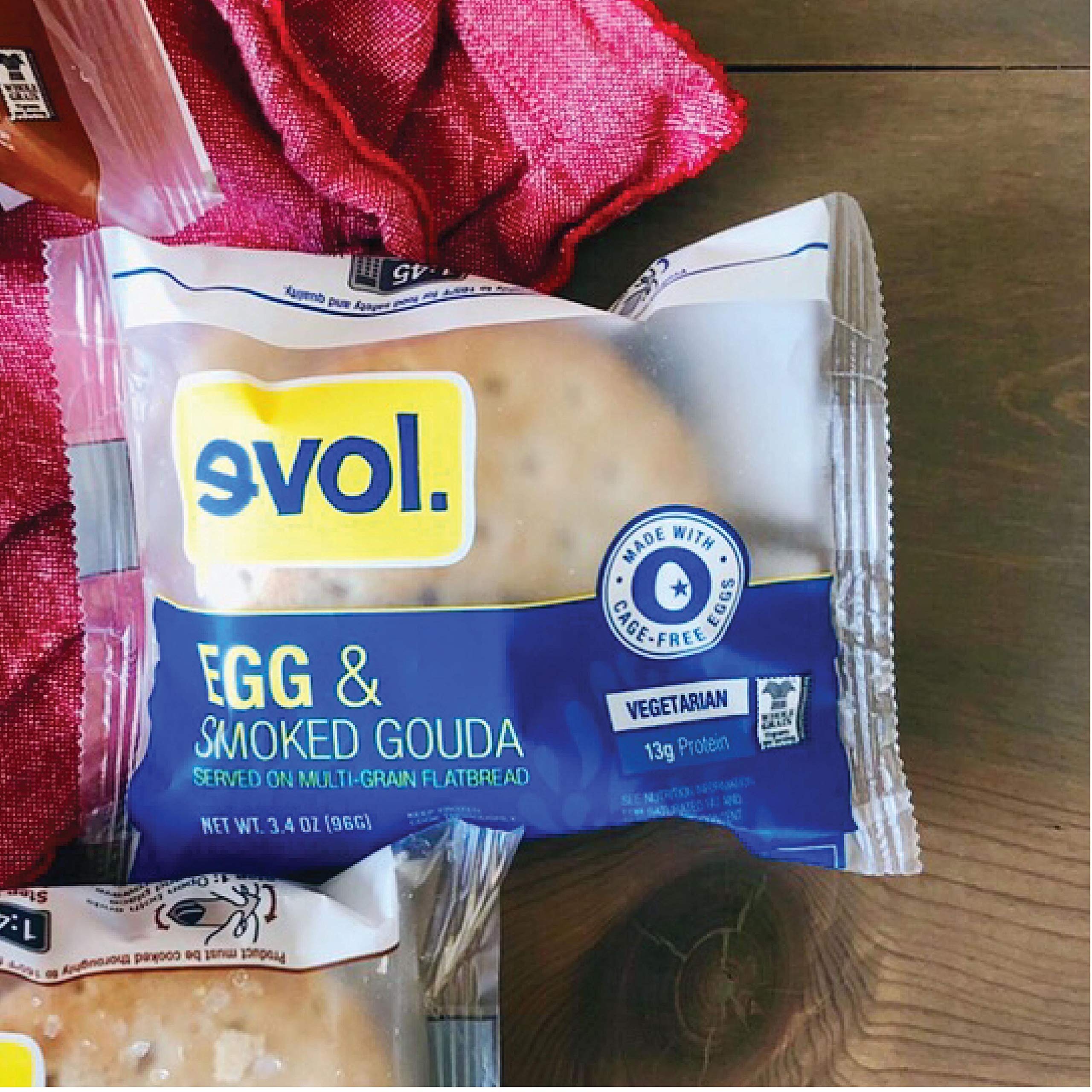Evol Egg and Smoked Gouda Breakfast Sandwich, 13 Grams of Protein Per Serving, 3.4 oz (frozen)