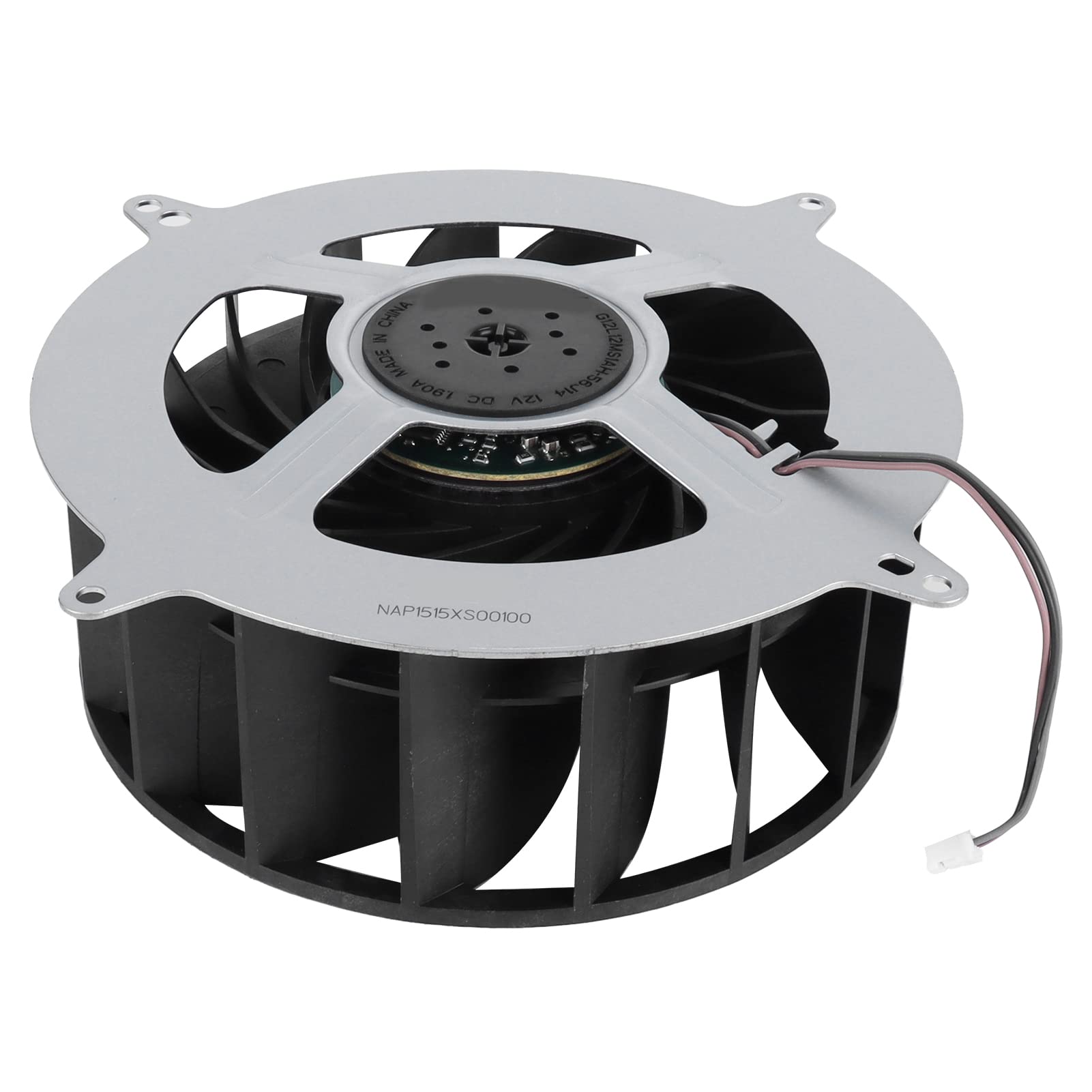 Janzoom Replacement Internal Cooling Fan, 17 Blades Easy to Replace Small and Light 3 Pin Power Connector Internal Cooling Fan Durable for PS5 Game Console