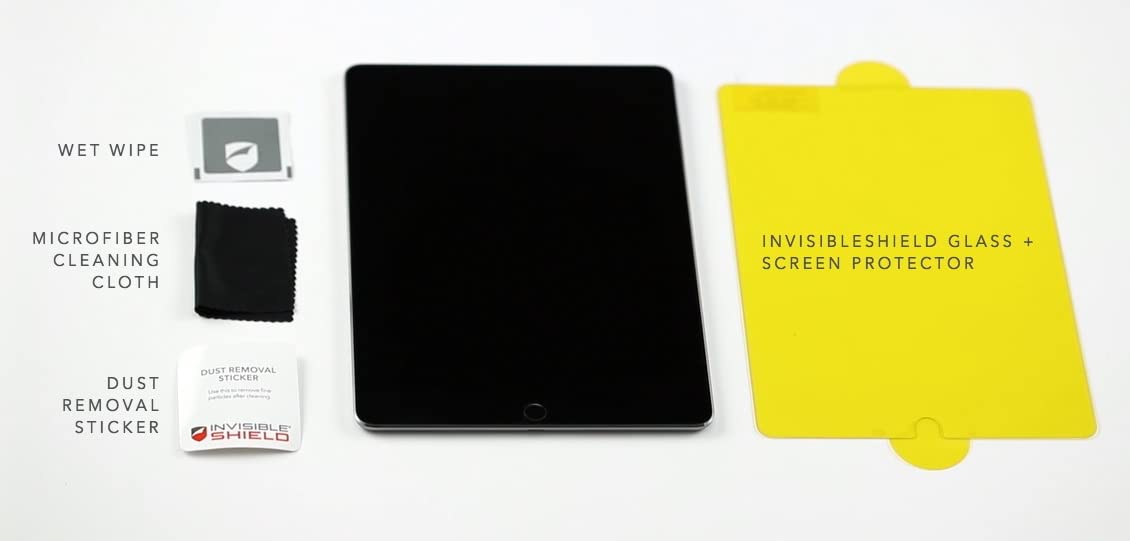 ZAGG InvisibleShield Glass+ Screen Protector for iPad Pro 10.5 and iPad Air 3 (3rd Generation, 2019) - Tempered Glass, HD Clarity, Smudge Resistant, Impact and Scratch Protection - Crystal Clear
