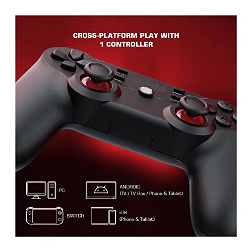 KONSEV Game Controller T3s Bluetooth 5.0 Wireless Gamepad Switch Game Controller Compatible with Nintendo Switch Android Smartphone Apple iPhone and PC Game Accessories