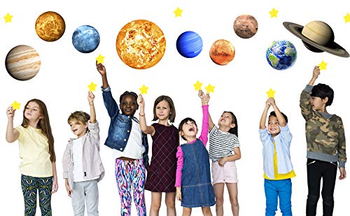 Glow in The Dark Planets - Solar System Wall Stickers for Kids - Glowing Decals for Walls