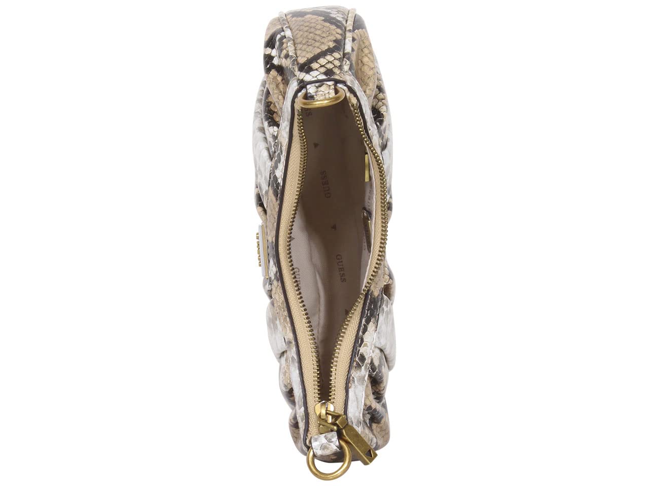 GUESS Mariana Top Zip Shoulder Bag Natural Python One Size