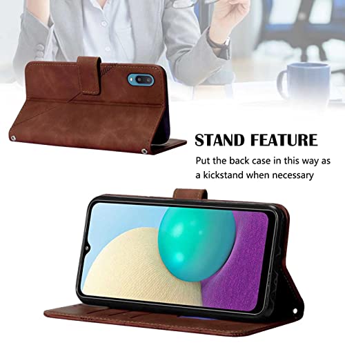 FTRONGRT Case for Tecno Camon 12, Mobile Wallet Flip Cover with Mobile Phone Holder, Card Slot, Magnetic PU Leather Case for Tecno Camon 12-Blue