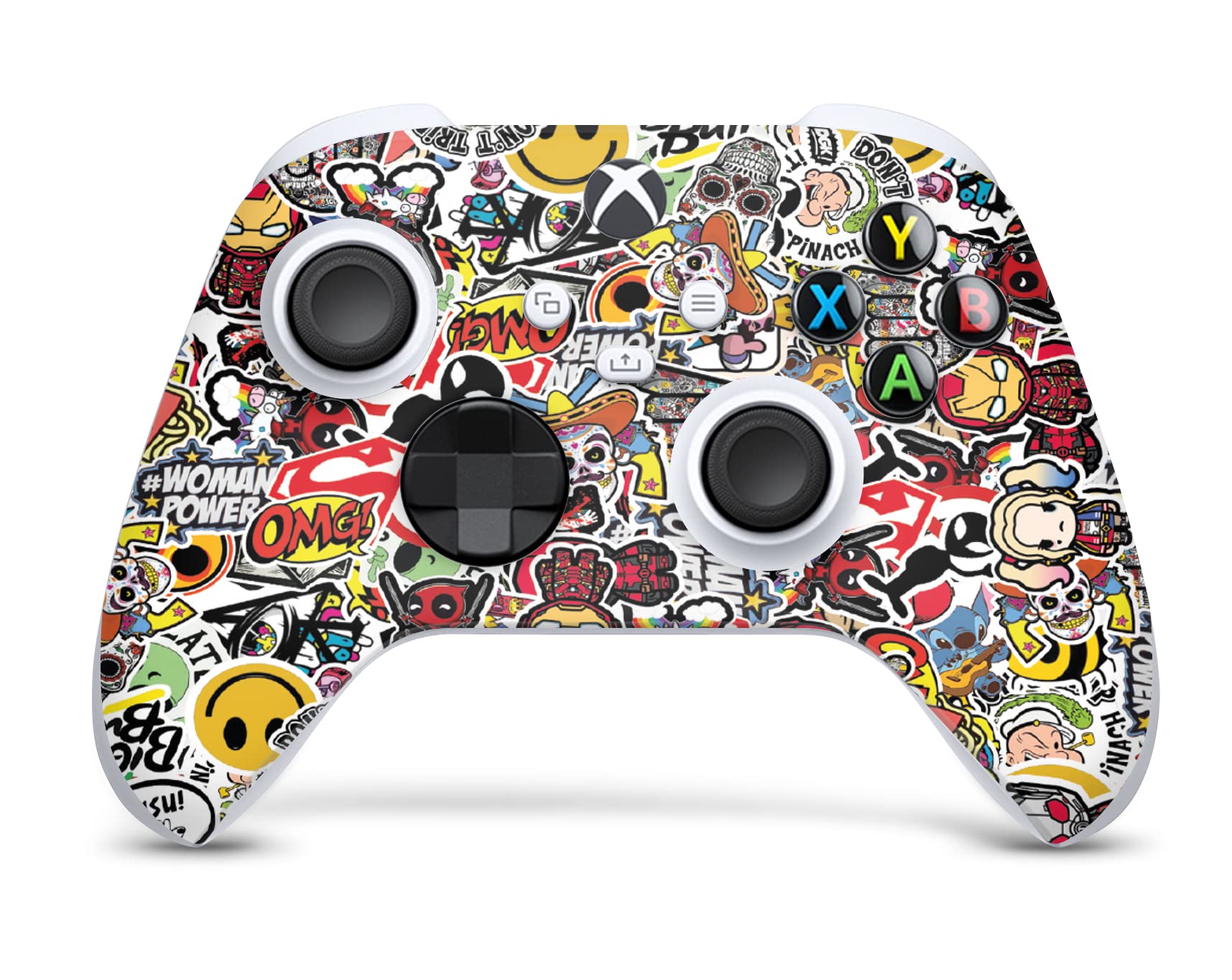 GNG Sticker Bomb Skins Compatible with Xbox Series X Console Decal Vinal Sticker + 2 Controller Set