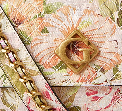 GUESS Nerina Convertible Crossbody Flap, Peach Floral
