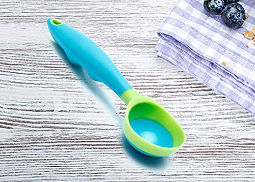 Ice Cream Scoop, 2PCS Nonstick Anti-Freeze Food grade PPR + rubber Ice Cream Scooper with the Hung Hole Design, Comfortable Handle, Dishwasher Safe,Ice Cream Scoops,