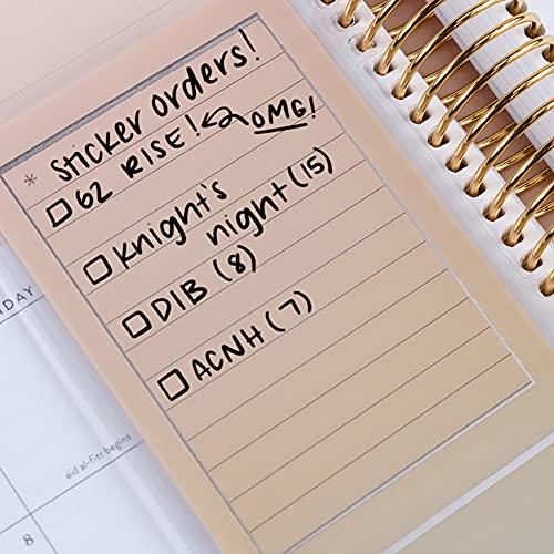 Erin Condren Universal Dashboard - Daily Focus. Two-Sided Layout Works with Wet-Erase Markers. Platinum Foil Accents. Snaps into All A5 Spiral Notebooks