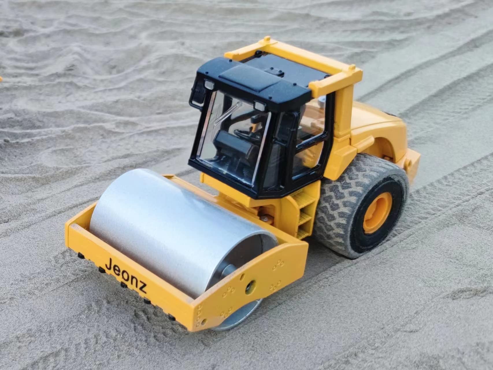 Jeonz 1/50 Alloy Single-Drum Road Roller Toy Metal Construction Diecast Road Roller Model