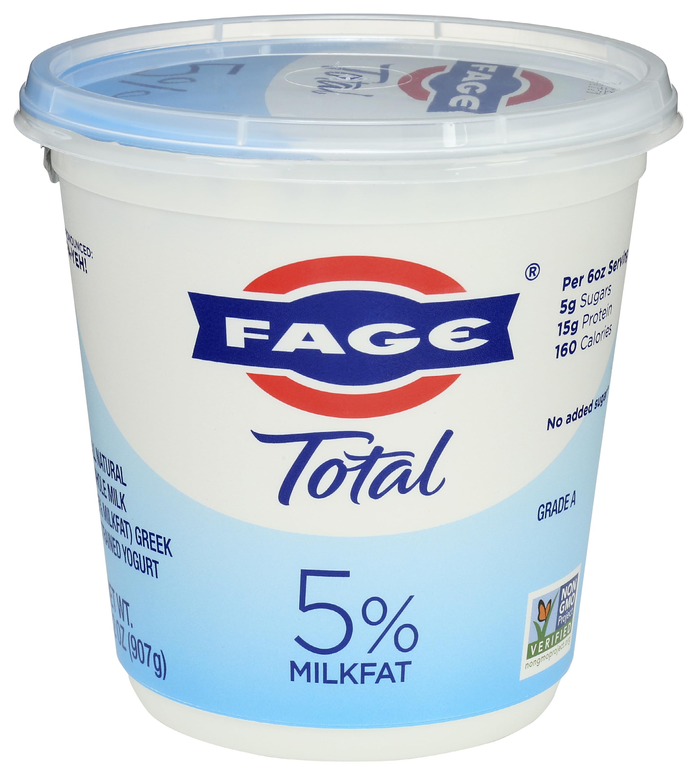 FAGE Total Greek Yogurt, 5% Whole Milk, Plain, 32 oz